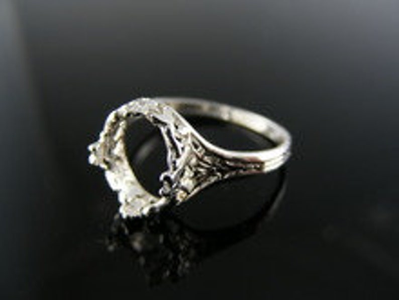 5518 Sterling Silver Ring Mounting 9x7 Mm Oval Stone Size - Etsy Denmark