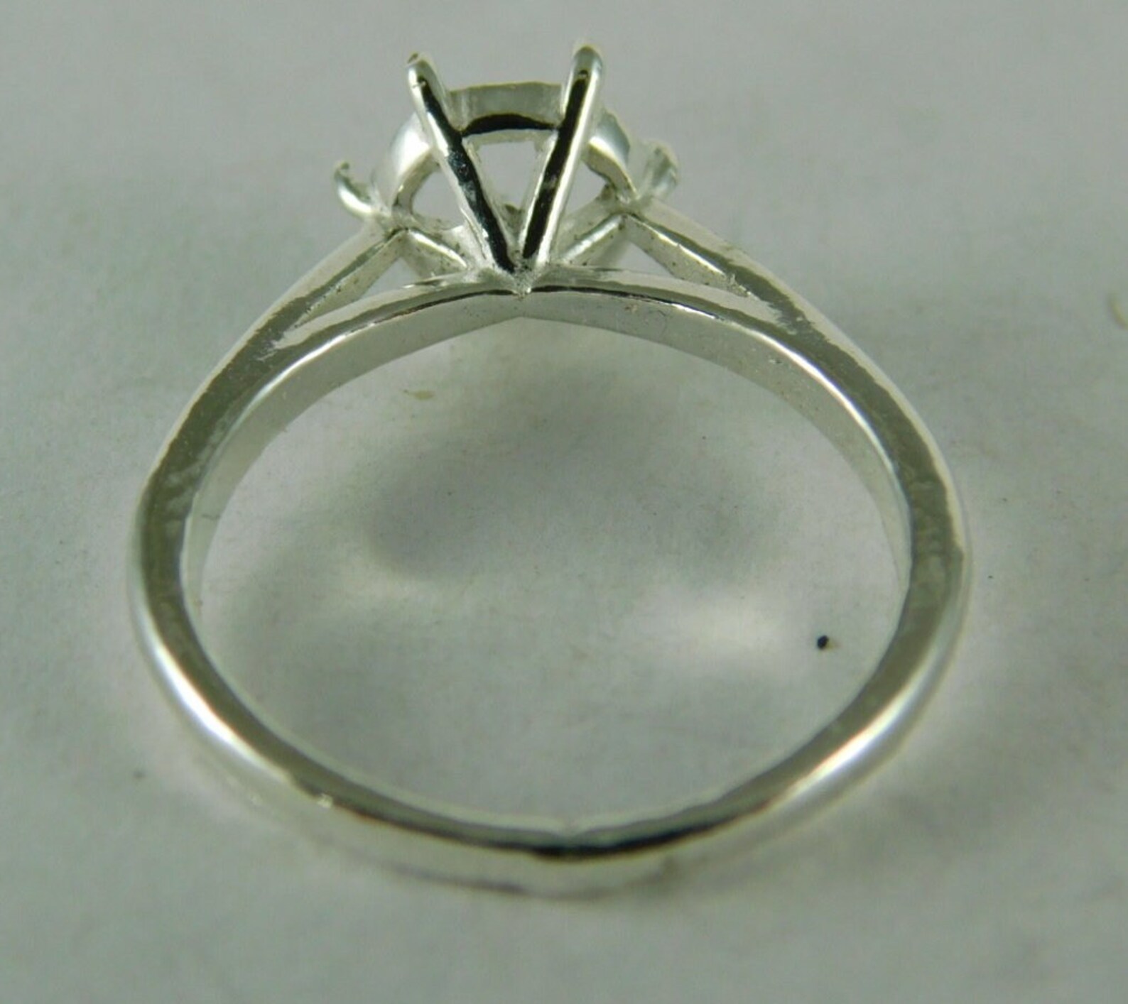 6507 Sterling Silver Ring Setting 8 MM Round Faceted - Etsy