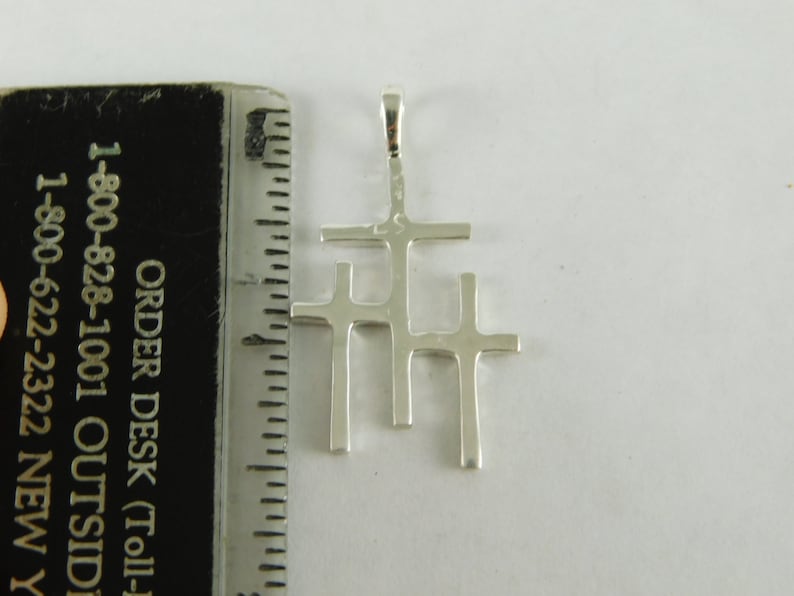 6684 Sterling Silver 3 Cross Pendant - Etsy