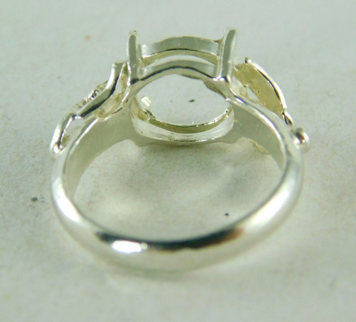 6418 Sterling Silver Ring Setting 10 Mm Round Faceted - Etsy