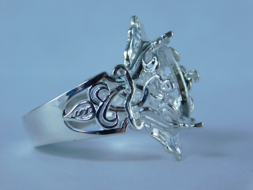 6814 Sterling Silver Ring Setting, 13x9 Oval, Size 10.25 [free Shipping ...