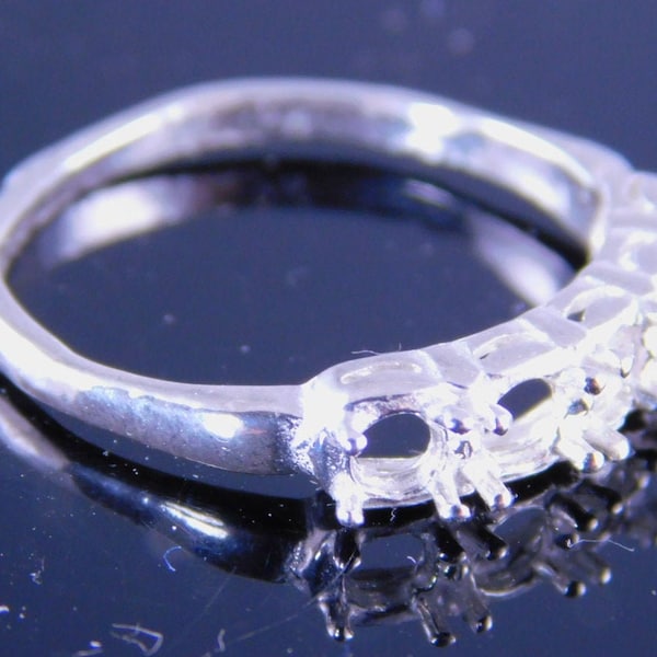 Silver Ring Settings - Etsy