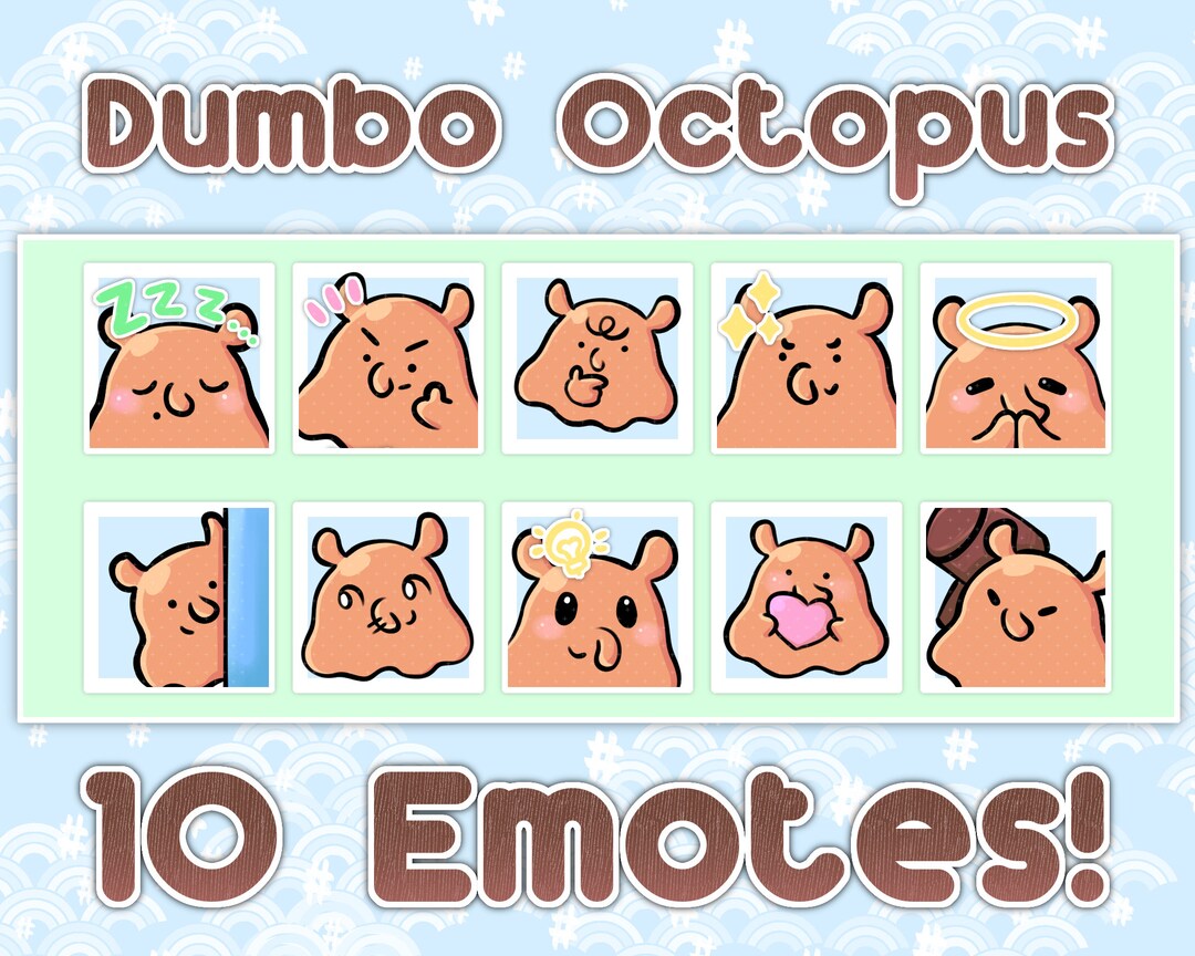 Orange Dumbo Octopuses 1 10 Cute octopus Themed - Etsy