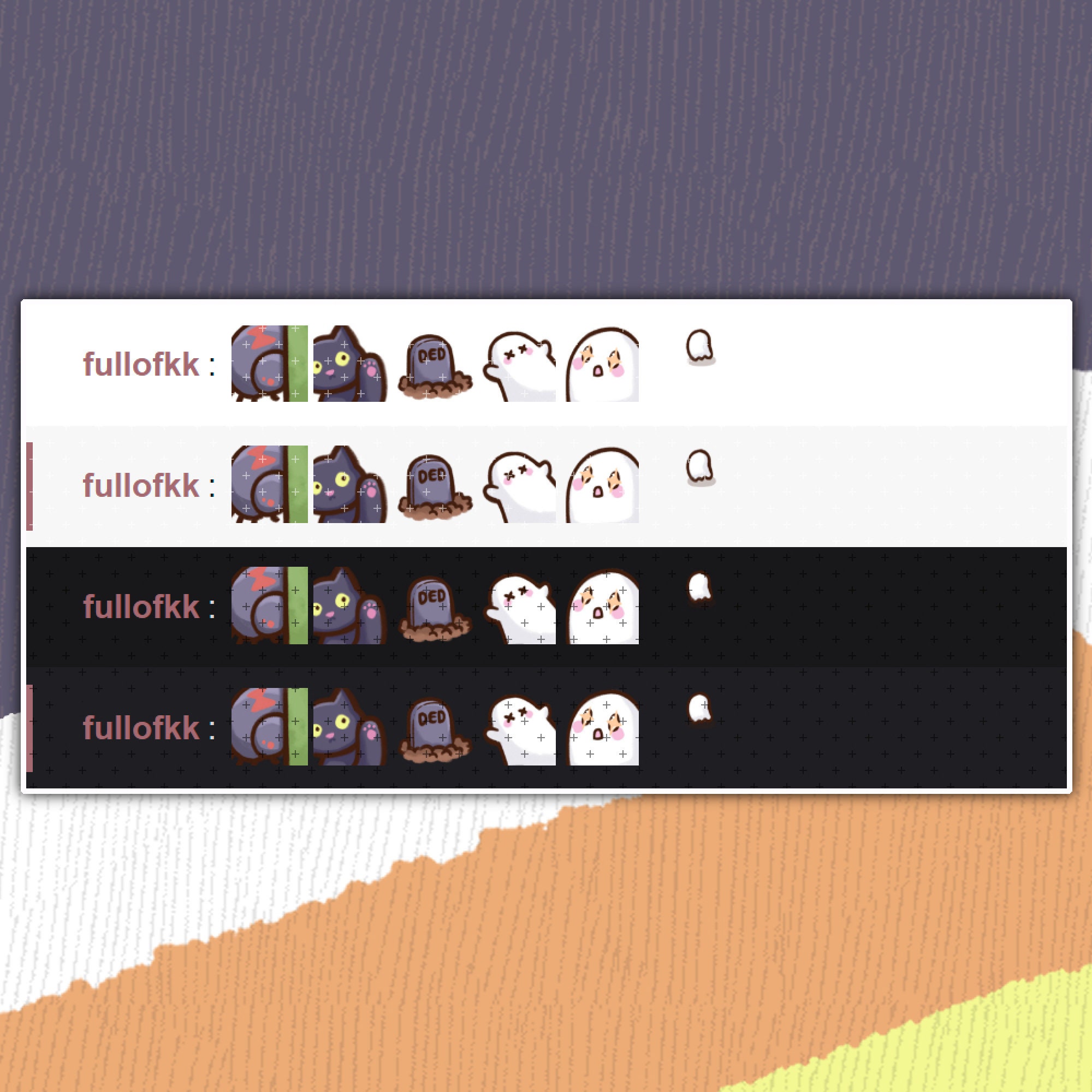 Boo Ghost Emotes #1 | 10 Cute "ghost" Themed Icons | Twitch, Youtube ...