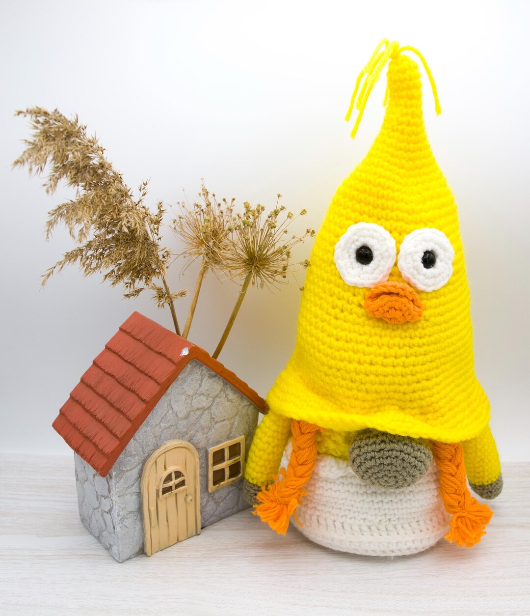 YELLOW DUCK GNOME | Cute Gnome Amigurumi | Handmade Crochet Gnome ...