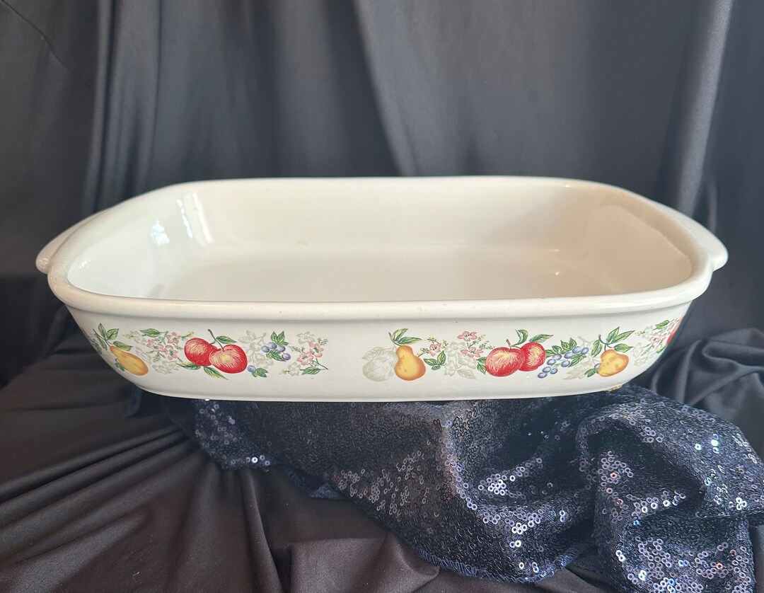 Corelle CHUTNEY Design 22.5 X 33cm Rectangular Roaster or Lasagne Pan ...