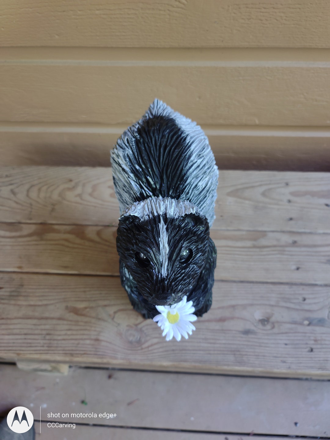 Daisy-chainsaw Carved Skunk - Etsy