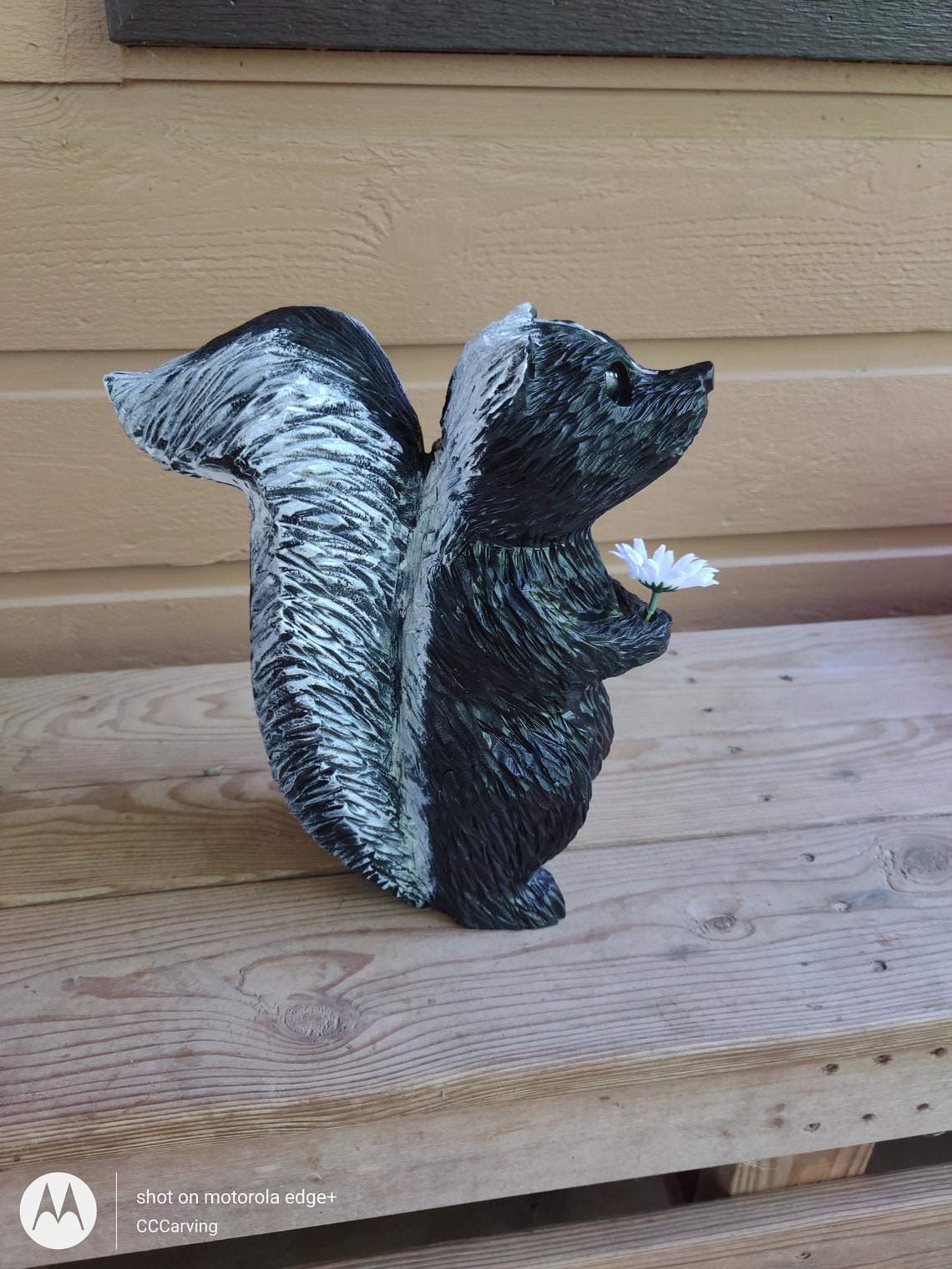 Daisy-chainsaw Carved Skunk - Etsy