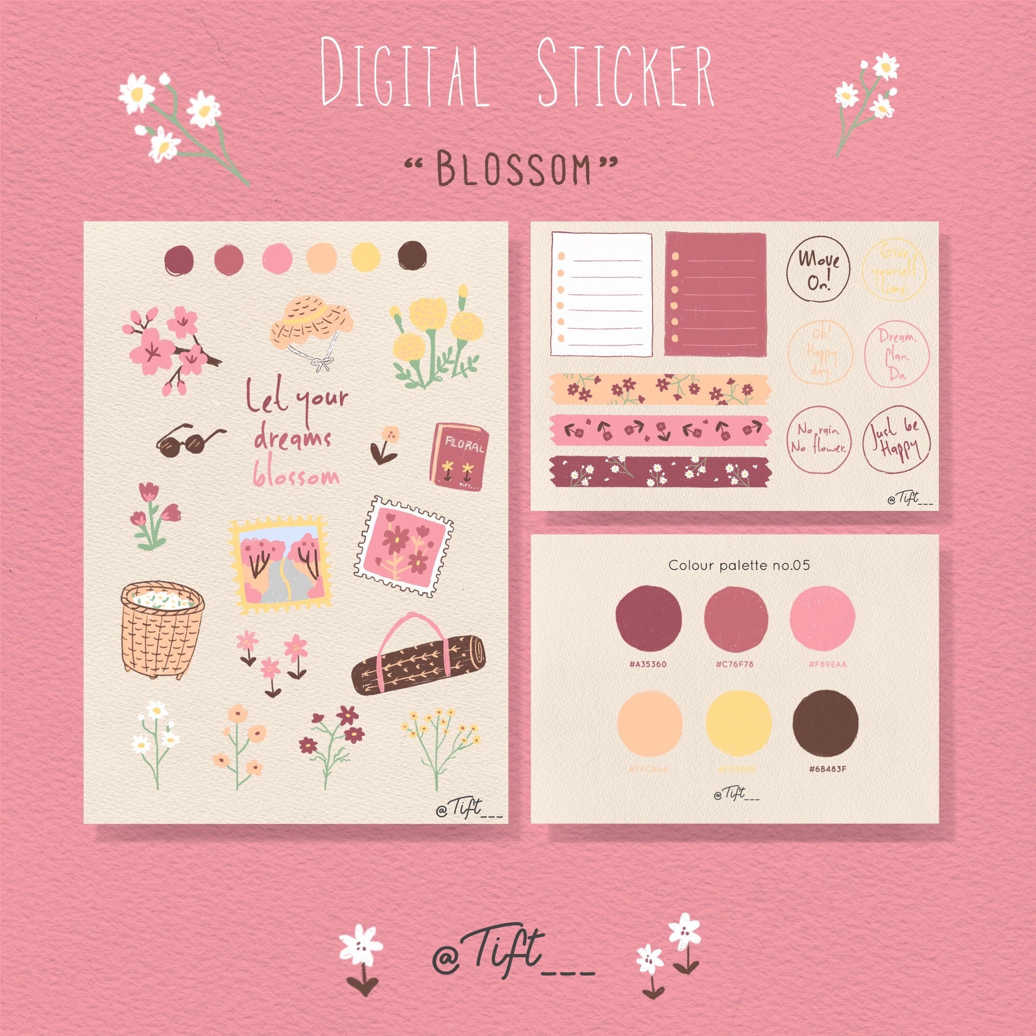 Goodnotes Digitale Sticker Cute Planner Stickers stickers | Etsy