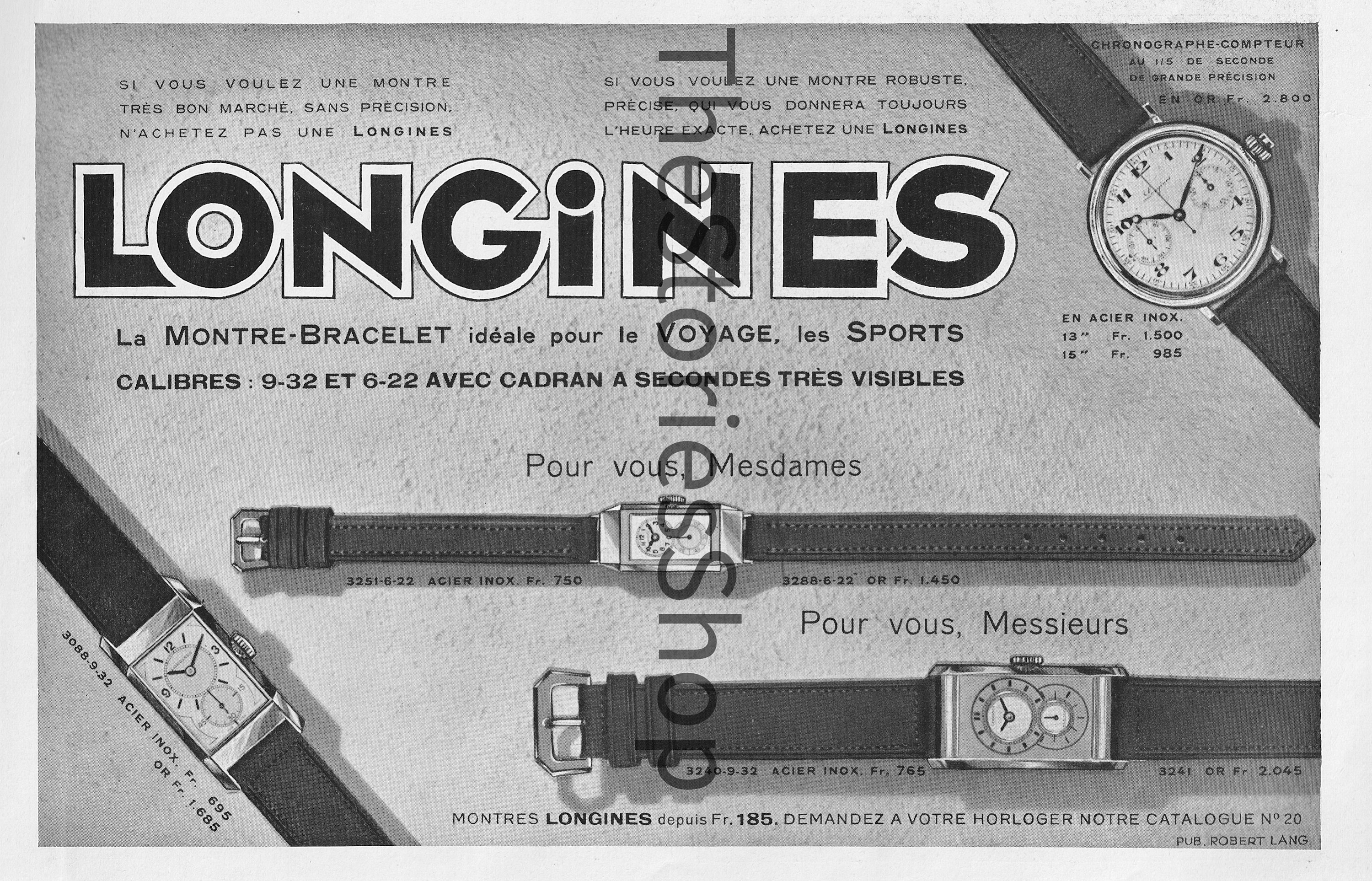 Longines Vintage Ad 1935 Printable - Etsy
