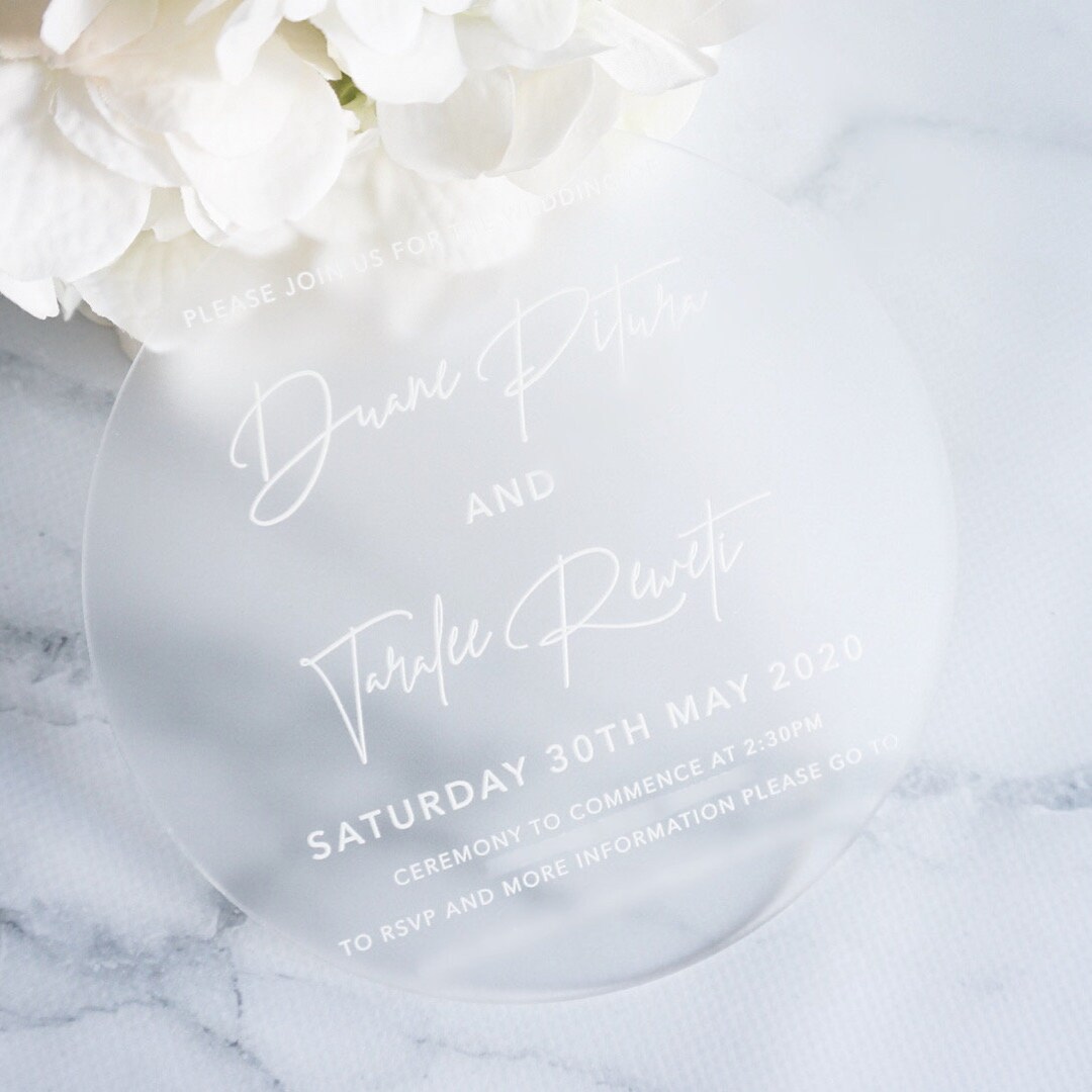 Custom Acrylic Invitation Wedding Invitation Birthday Invitation ...