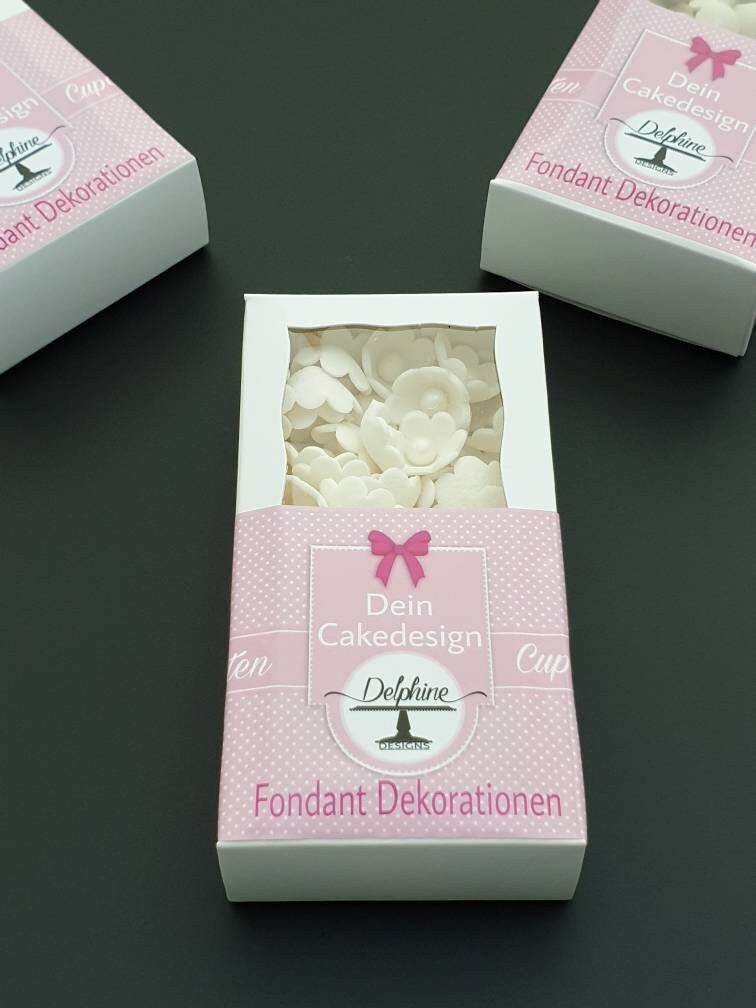 100 mini Fondant-Blumen zur Dekoration von Torten und Cupcakes - Etsy