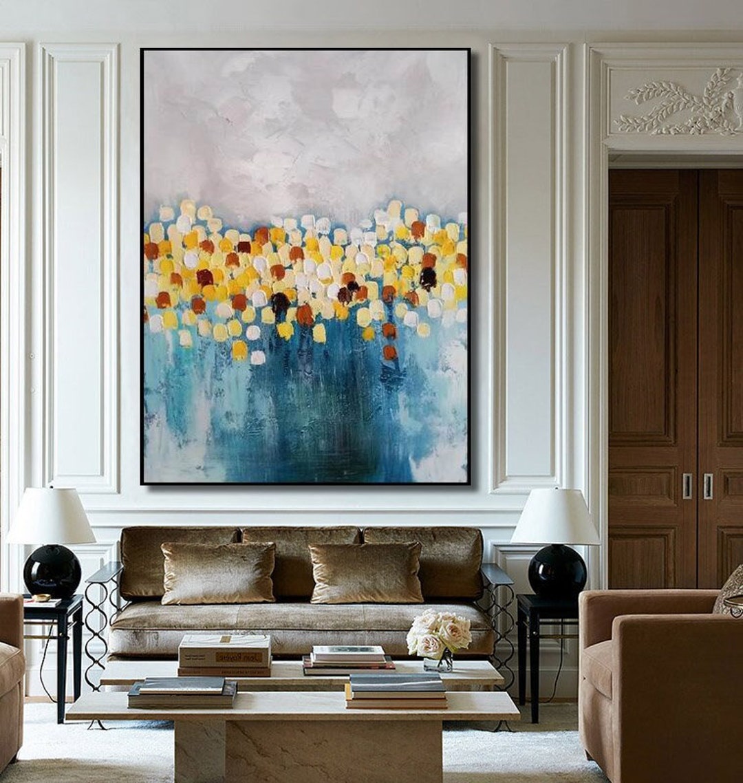 Pintura extra grande, Arte mural de lienzo grande original, Pintura abstracta, Textura ...