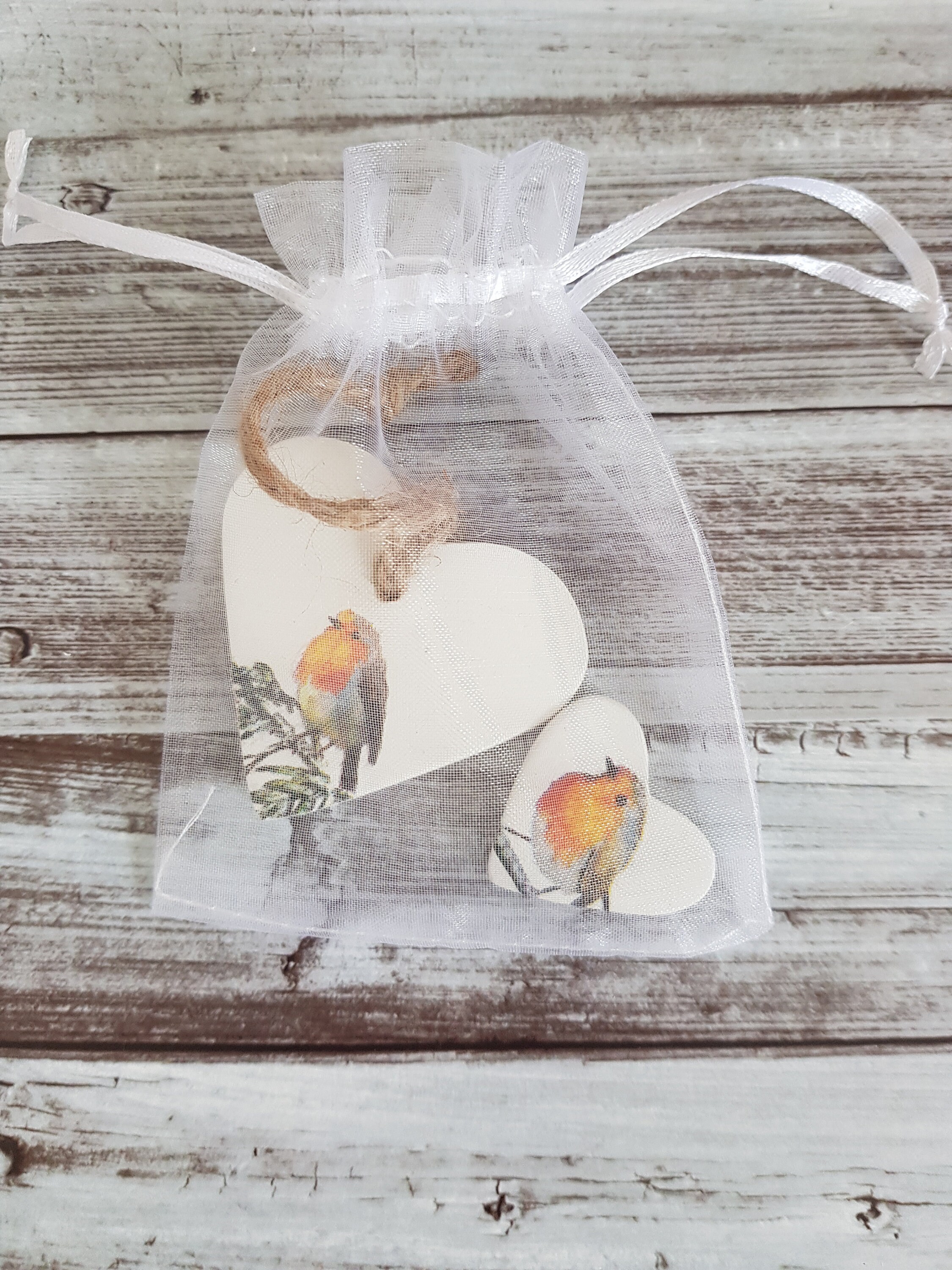 Set of Clay Robins Robin Heart Pocket Hug Robins Robins | Etsy