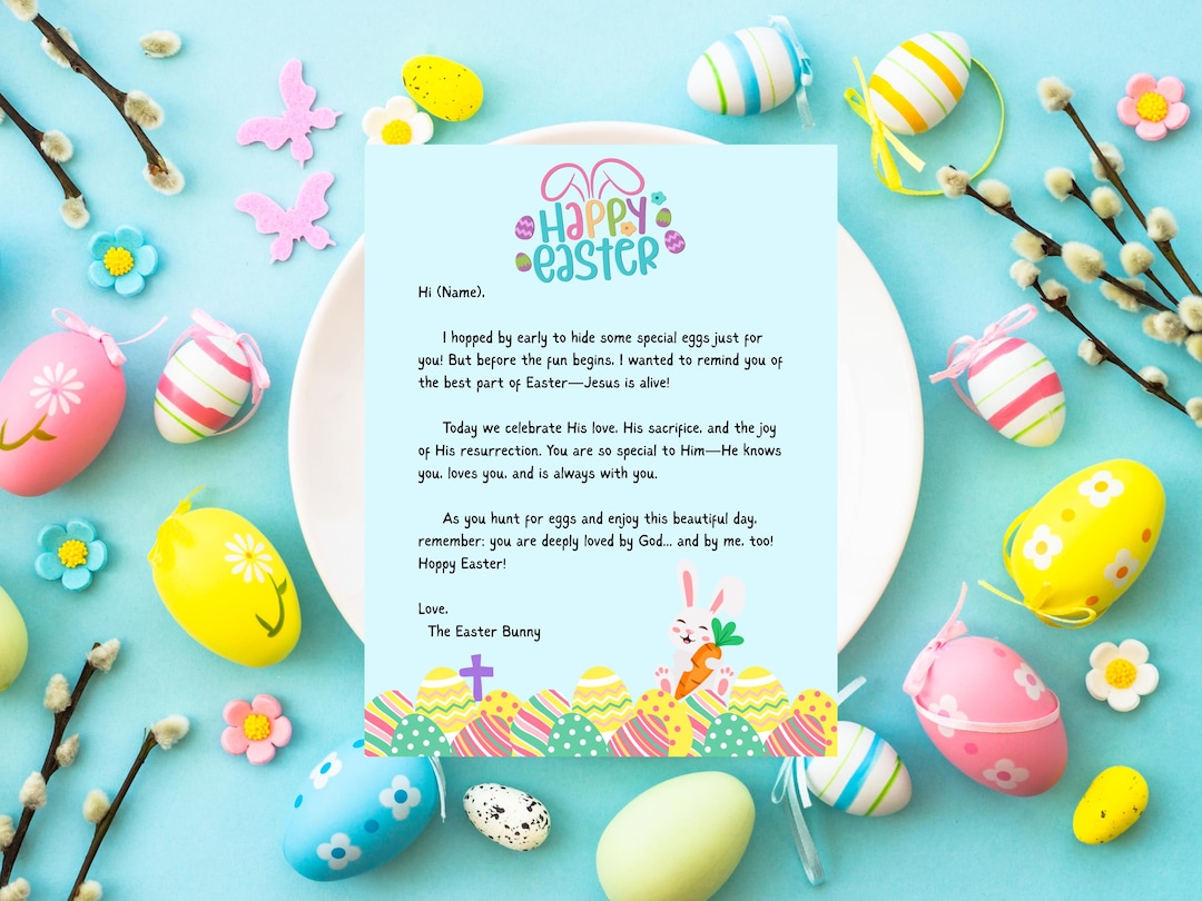Christian Easter Bunny Letter, Letter From the Easter Bunny ...