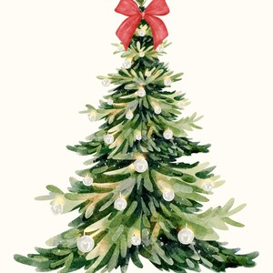 Watercolor Christmas Tree Print (digital Download) - Etsy