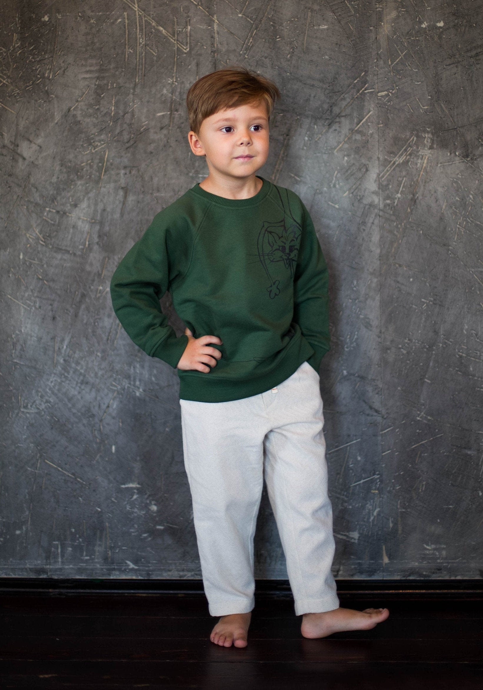 Boys Relaxed Pants Made of Textured Linen Fabric, Kids Linen Pants ...