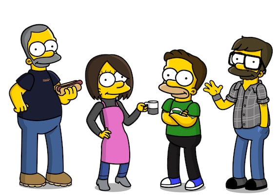 Simpsons Custom Portraits - Etsy