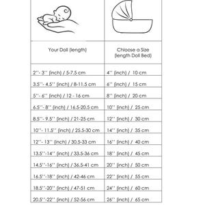 18 Inch Doll Cradle, 16 Inch Baby Bed, 14 Inch Baby Doll Bed, 12 Inch ...