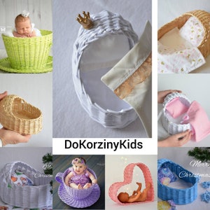 Wicker Basket Newborn Props Basket for Silicone Reborn Baby Cup Basket ...