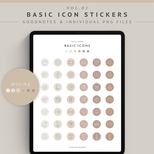 Neutral Stickers - Etsy
