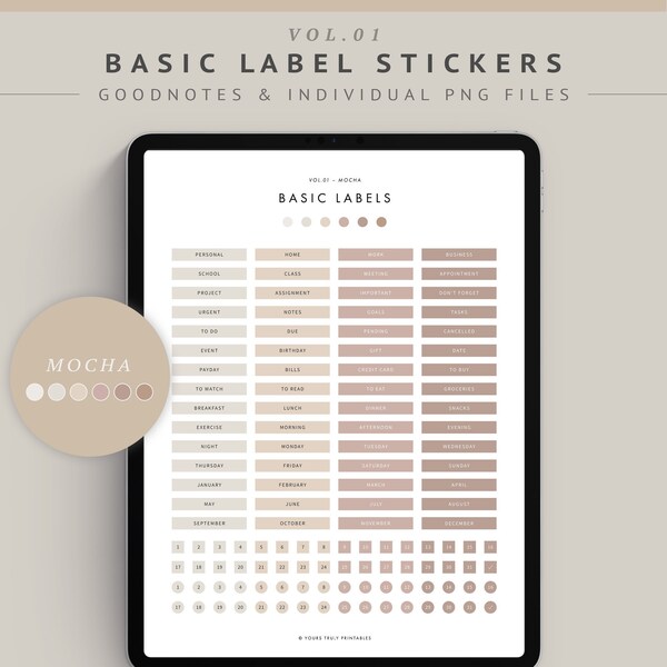 Neutral Stickers - Etsy