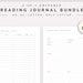 Editable Reading Journal Daily Reading Log With Summary - Etsy