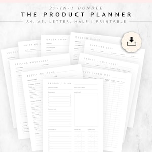 Fillable Product Planner Inventory List Business Planner - Etsy