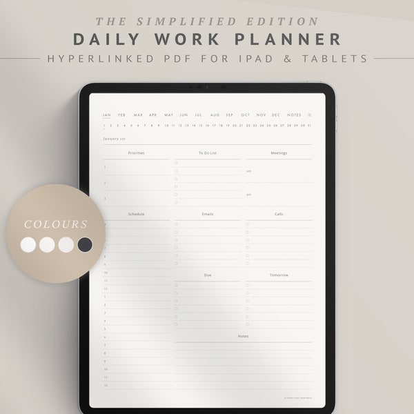 Weekly Work Planner - Etsy