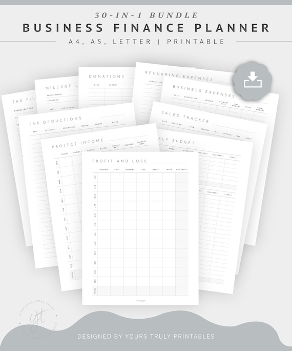 Small Business Bookkeeping Printable Pack Accounting - Etsy