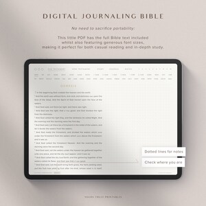 Digital Journaling Bible – KJV Large Font – Dotted – Landscape ...