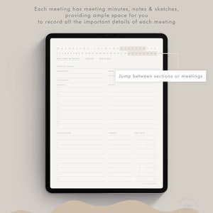 Digital Meeting Minutes Template Goodnotes Meeting Notes - Etsy