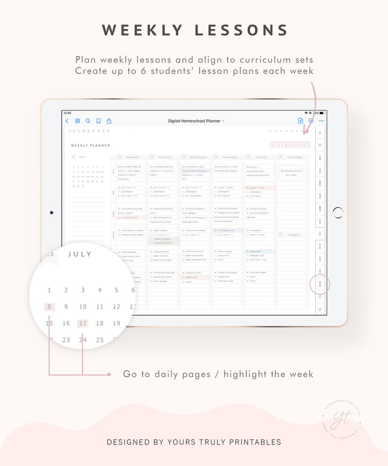 Digital Homeschool Planner January Start Undated Weekly | Etsy