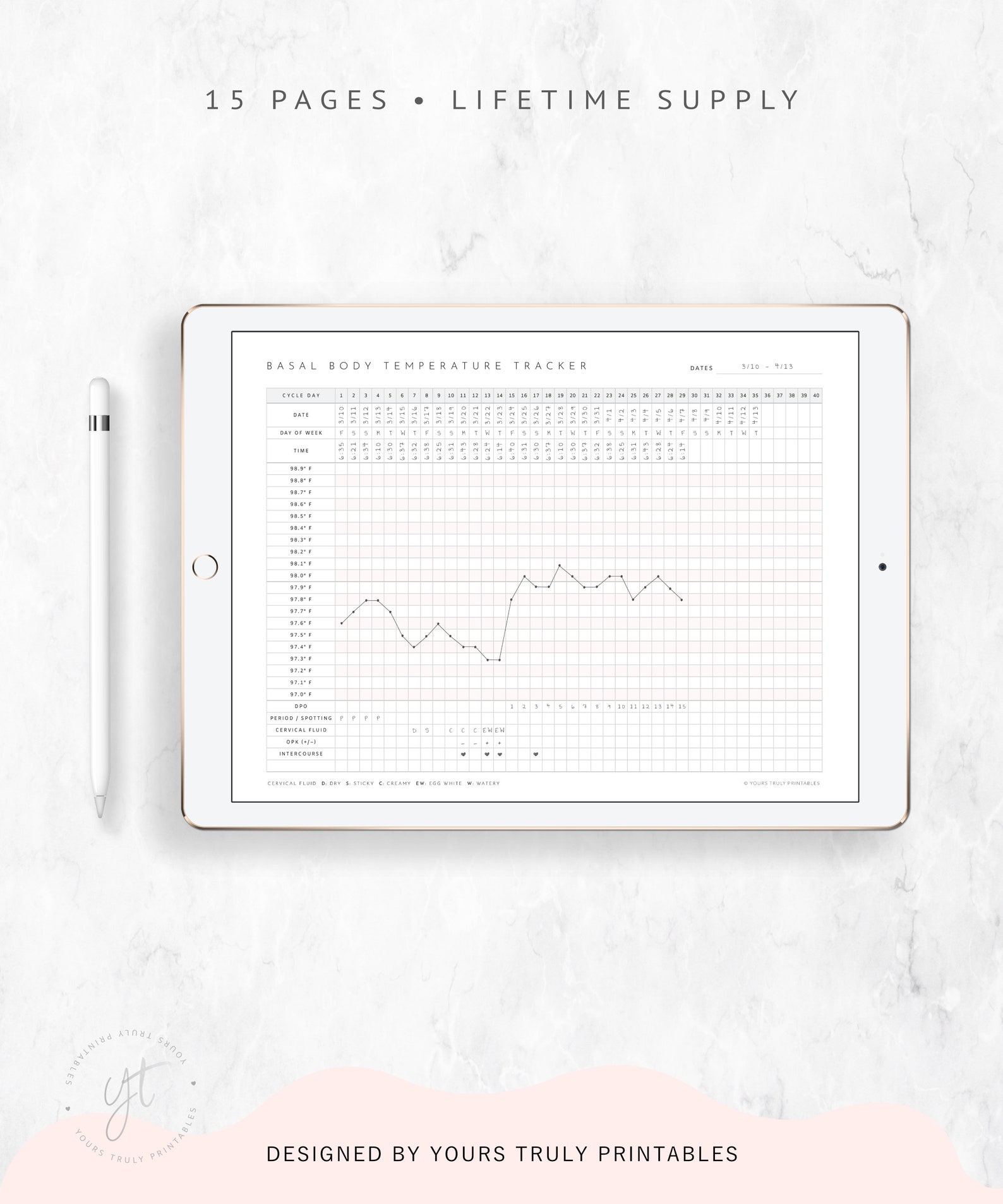 Printable Fertility Journal, Trying to Conceive Planner, Ovulation Test ...