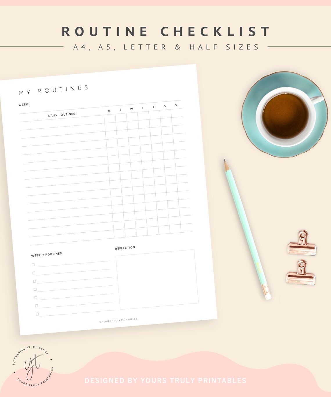 Daily routine chart daily routine planner Morning Routine | Etsy