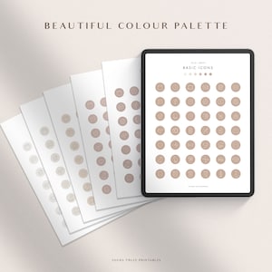 Neutral Icon Digital Stickers - Goodnotes Sticker Book, Everyday ...