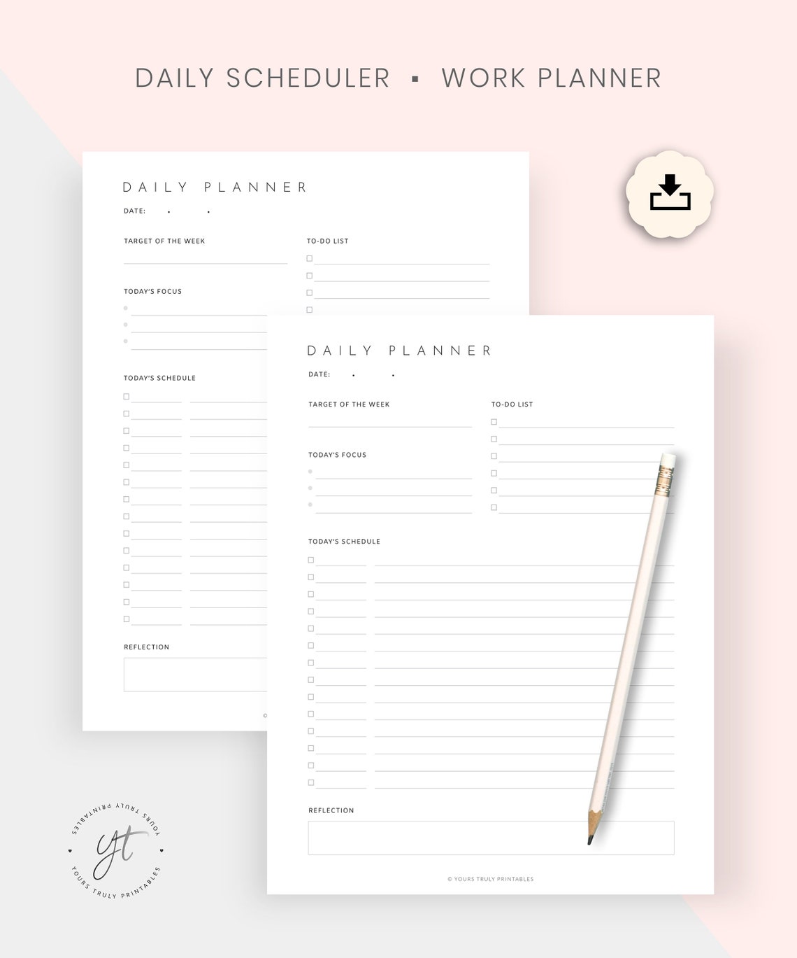 Daily to Do List Printable PDF, Daily Planner Printable, Daily Task ...