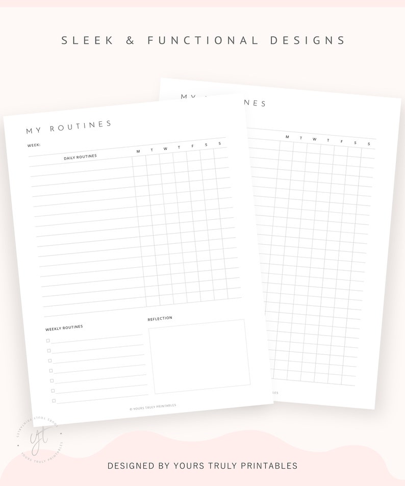 Daily Routine Chart Daily Routine Planner Morning Routine - Etsy
