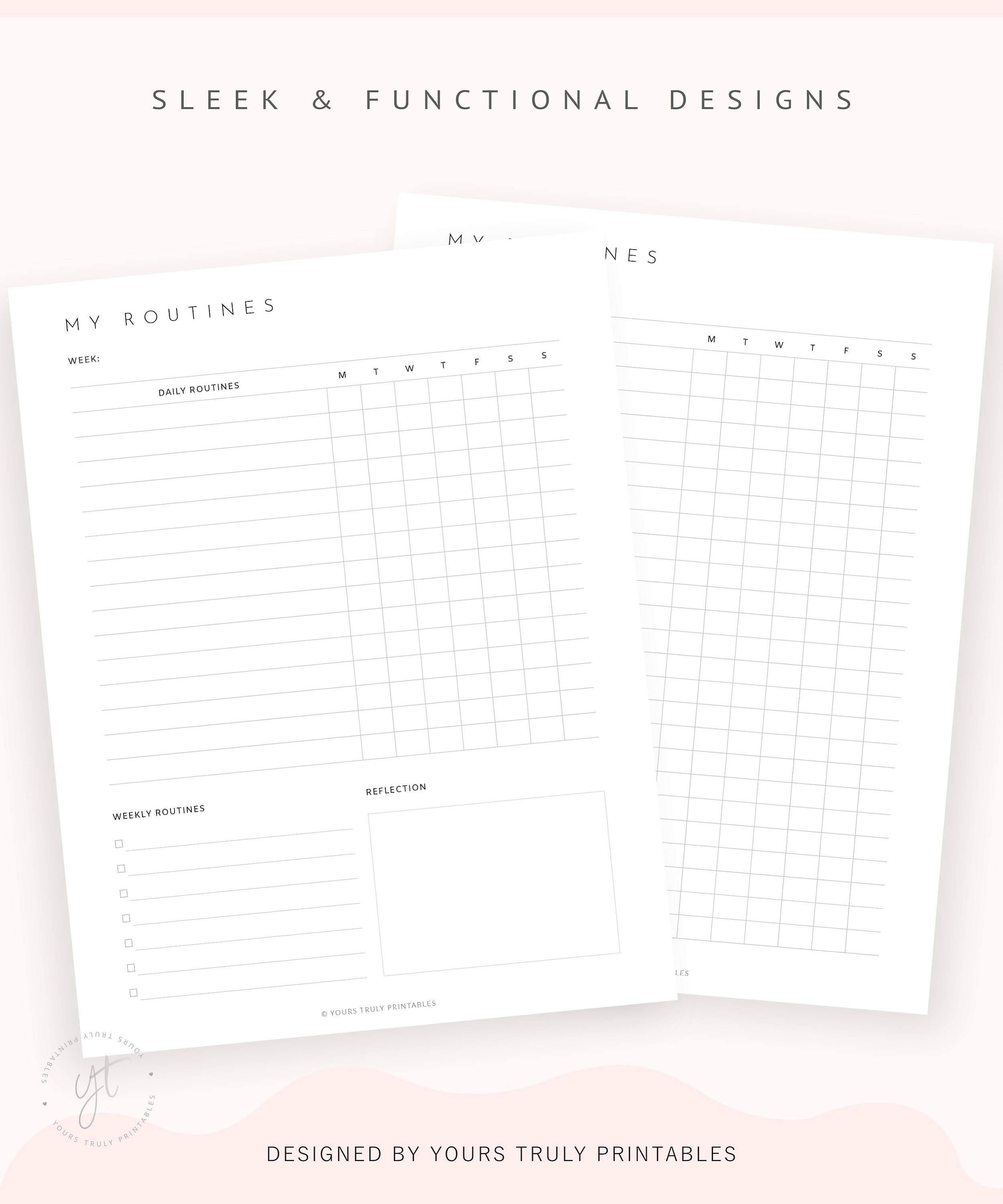Daily routine chart daily routine planner Morning Routine | Etsy