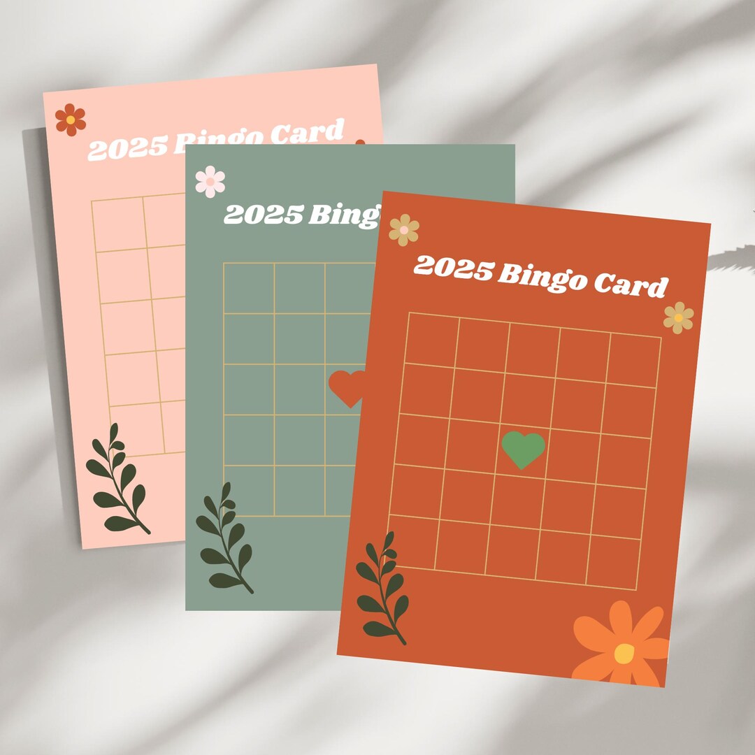 2025 DIY Bingo Card Template, 2025 Vision Board Blank Bingo, 2025 ...