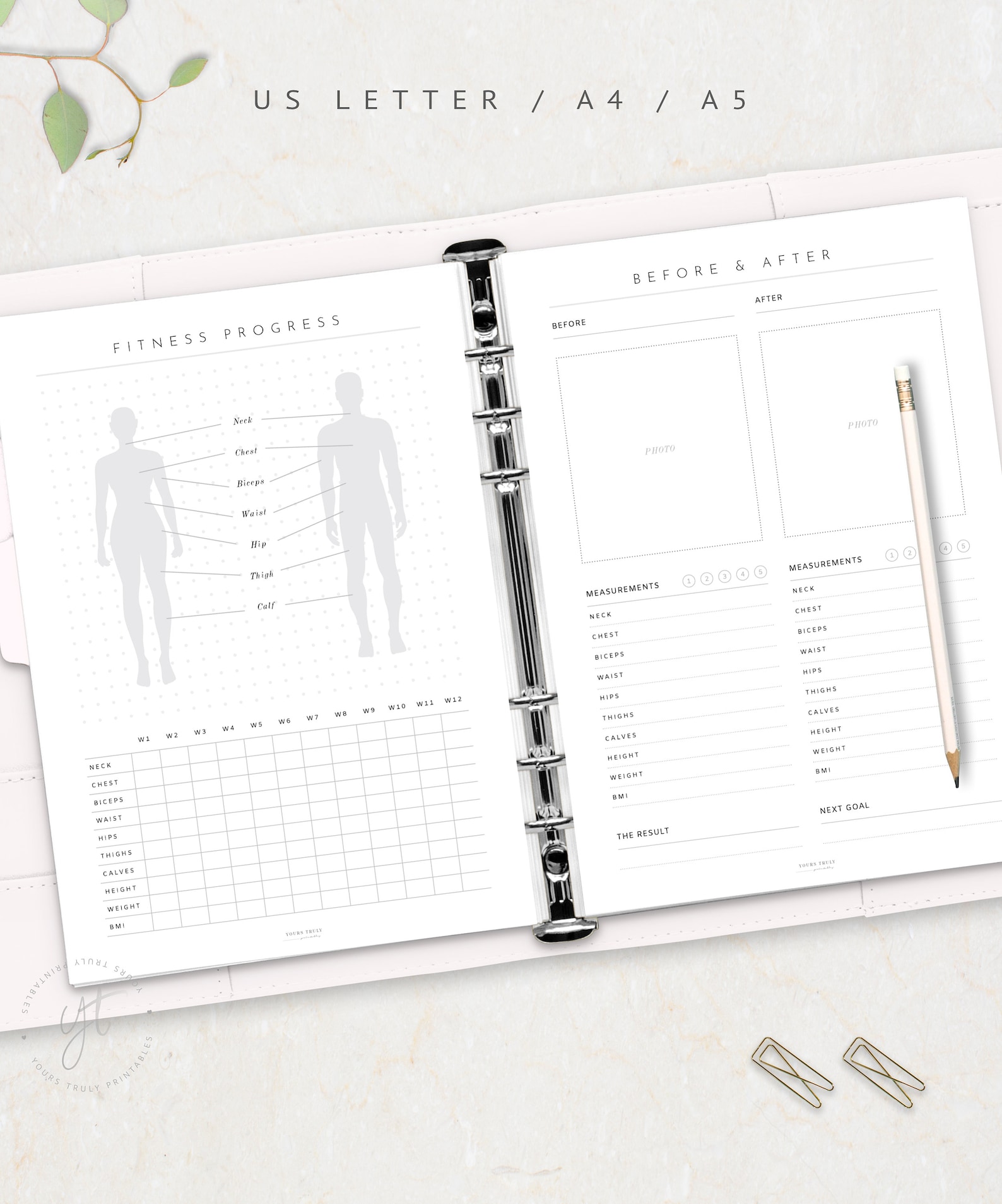 Body Measurement Chart Printable Fillable Body Measurements - Etsy UK