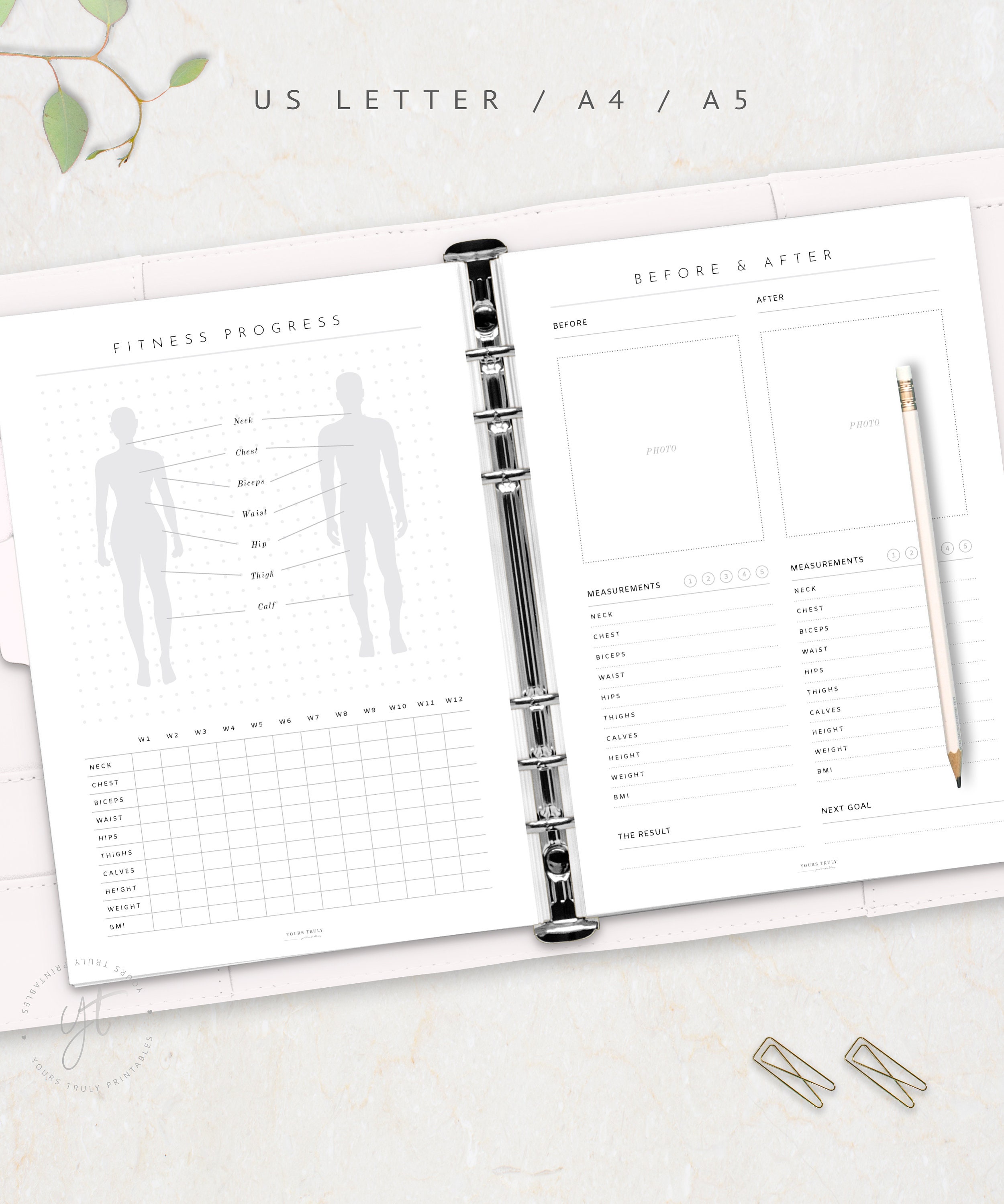 Body Measurement Chart Printable Fillable Body Measurements - Etsy UK