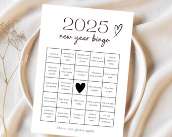 2025 Bingo Card, Bingo Card Template, 2025 Vision Board, 2025 ...