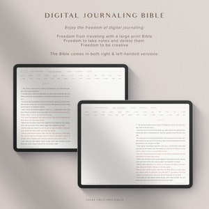 Digital Journaling Bible – KJV Red Letter – Large Font – Dotted ...