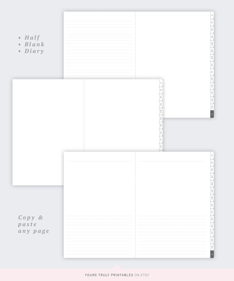 Gratitude Journal Digital Template with Prompts 5 Minute | Etsy