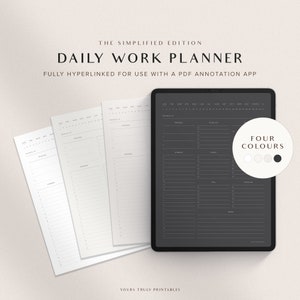 Digital Daily Work Planner, Work From Home Organiser, ADHD Business to ...