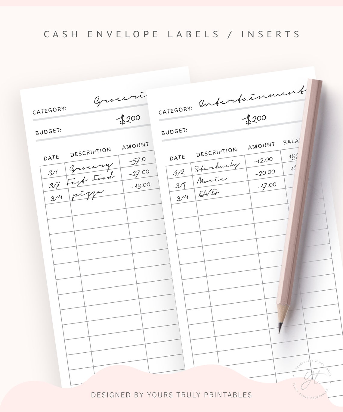 Cash Envelope System Labels Template, Dave Ramsey Cash Envelope Tracker ...