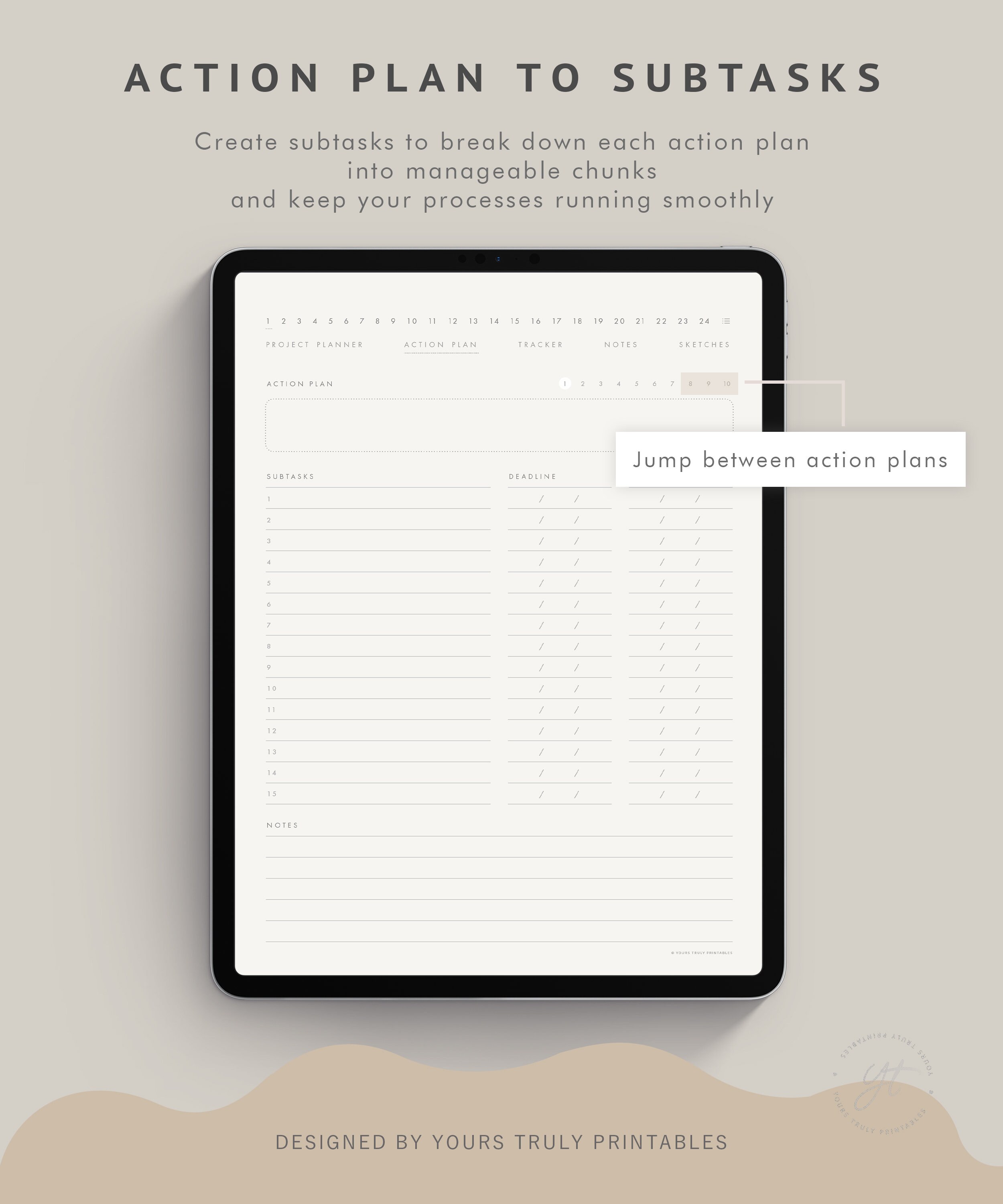 Digital Project Planner Template Project Management Work - Etsy UK