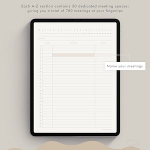 Digital Meeting Minutes Template Goodnotes Meeting Notes - Etsy