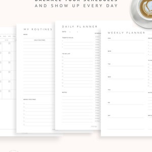 Productivity Planner Bundle, Life Goal Setting Planner, ADHD Planner ...